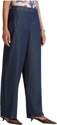 Elena Miro Femme, Pantalons, Bleu, Taille: 42 FR Jeans Carrot