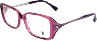 Tod's Femme, Accessoires, Violet, Taille: ONE Size Monture Optique Rectangulaire