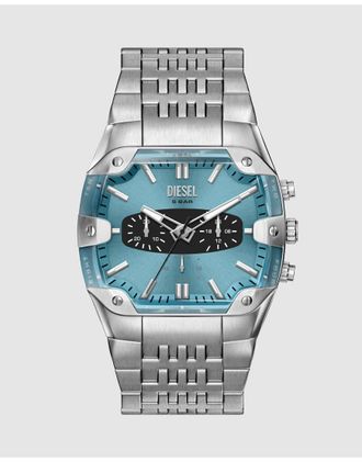 Diesel montre chronographe en acier inoxydable argent&eacute;e &agrave; clous