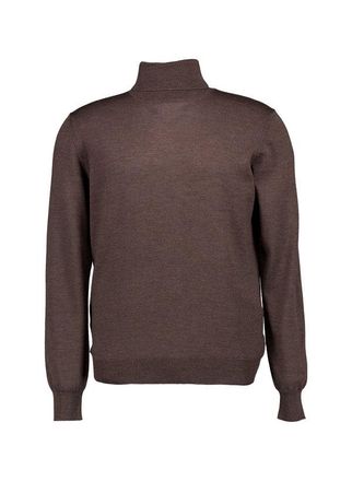 Gran Sasso Herren Pullover braun Merinowolle unifarben
