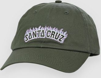 Santa Cruz Burnt Collegiate Cap dark moss