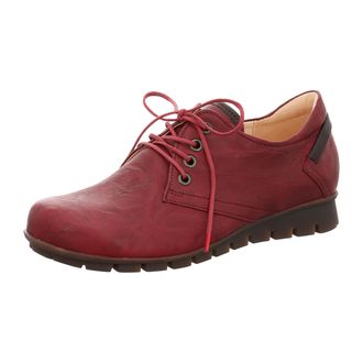 Think Damen Menscha chromfrei gegerbte, nachhaltige Schn&uuml;rhalbschuhe, 5030 Rosso/Kombi, 41.5 EU