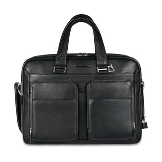 Piquadro Serviette extensible porte-ordinateur et -iPadAir/Air2 avec poches am&eacute;nag&eacute;es et porte-parapluie - Homme - Sacs - Noir - Taille: ONE Size
