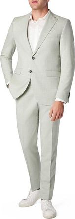 CG - Club of Gents Herren Anzug gr&uuml;n meliert Slim Fit