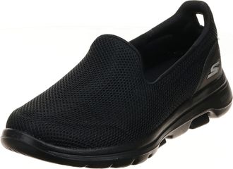 Skechers Damen Sneaker, Obermaterial aus Netzstoff, Black Textile Trim, 38.5 EU Weit