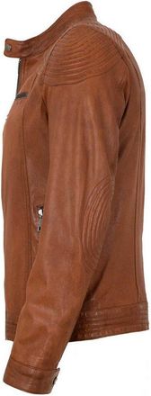 Milestone Lederjacke MSParker Milestone - Herren Lederjacke Lammnappa cognac