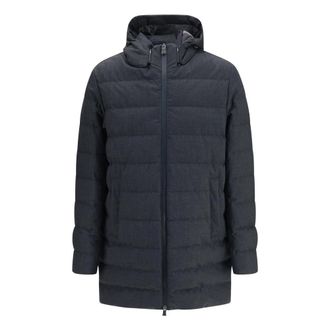 Herno Lange gesteppte Kapuzenjacke - - Jackets - Herren - Blau - L