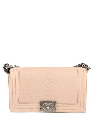Chanel mini sac porté épaule Boy Chanel (2014) - Rose