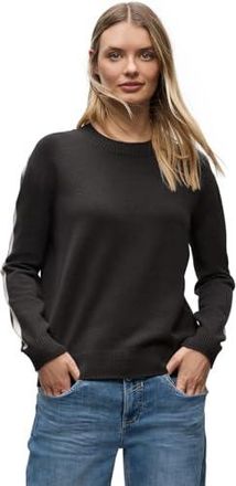 Street One 3015704 Pull à Rayures gallons, Marron Ultra Profond, 38 Femme