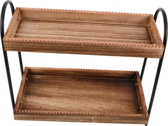 TOPBATHY St&ouml;ckiges Holzregal Badezimmer Aufbewahrungsregal K&uuml;chenarbeitsplatten Regal Eckablage Kosmetik Make-up Pflege Organizer Langlebig Pflegeleicht Modern