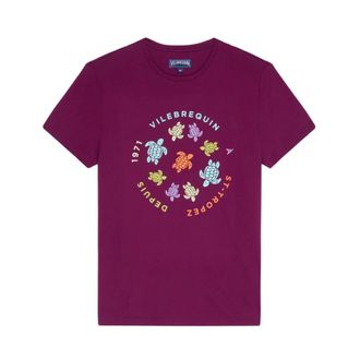 Vilebrequin Cotton T-Shirt Tortues Multicolores - - Tops - Herren - Lila - 2XL
