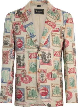 Billionaire Boys Club Homme, Vestes, Multicolore, Taille: L Printed Linen Blazer Gigolo Fit