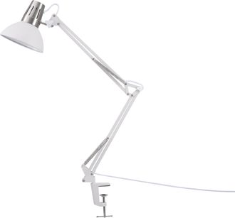 Paco Home LED Lampe Tischleuchte Deko Tischlampe Schreibtischlampe Arbeitszimmer Büro Modern Höhenverstellbar Rund E27, Farbe:Silber 1, Leuchtenart/Farbe:Tischl