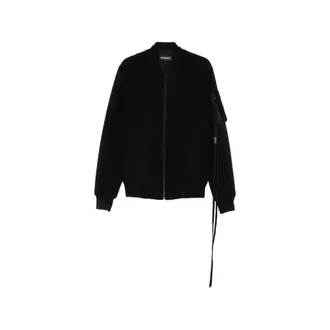 Ann Demeulemeester Dries Ribbed-trim Zip-up Bomber Jacket