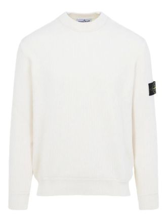 Stone Island pull &agrave; d&eacute;tail de logo - Tons neutres