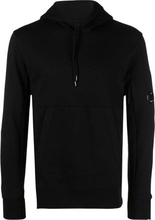 C.P. Company C.p. Company, Homme, Sweatshirts et sweats &agrave; capuche, Noir, Taille: 2XL Logo-print Cotton Sweat &agrave; capuche