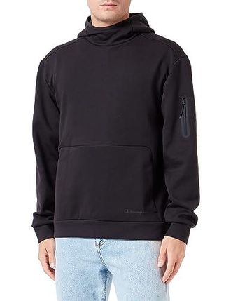 Champion Legacy American Tech Interlock Polycoton Sweatshirt &agrave; Capuche, Nero, XL Homme