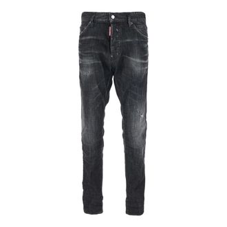 Dsquared2 Homme, Jeans, Noir, Taille: 2XL Cool Gut Jeans Noirs avec Effet Délavé
