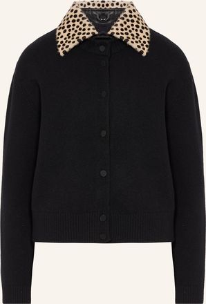 R&oacute;he R&oacute;he Strickjacke Mit Abnehmbarem Kragen schwarz