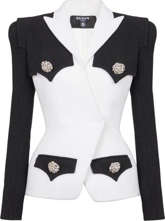 Balmain Double Crepe Jacket - - Jackets - Damen - Schwarzk - XS