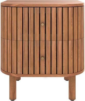 Rendez-Vous Déco Rendez-vous Déco - Table de chevet en bois dacacia 2 tiroirs - paola