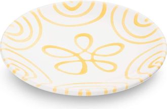 Gmundner Keramik Unterteller f&uuml;r Kaffeetasse, Durchmesser: 15 cm, Gelbgeflammt, handgemachte Keramik aus &Ouml;sterreich