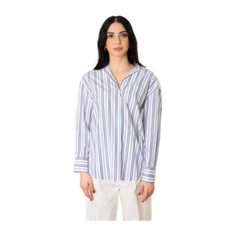 Max Mara Chemise ray&eacute;e - Femme - Blouses et Chemises - Bleu - Taille: 36 FR