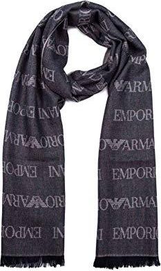 Emporio Armani Écharpe Logo Homme Scarf Bleu, bleu, Taille unique