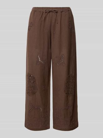 Jake*s Casual Culotte mit Lochstickerei und Eingrifftaschen