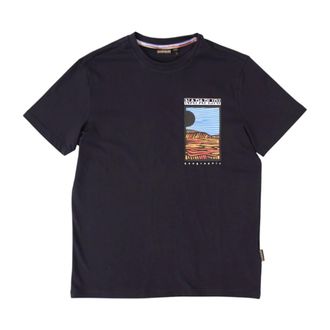 Napapijri 1761 BLU Marine - - Tops - Herren - Blau - L