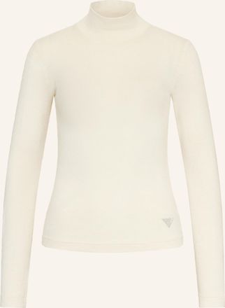 Guess Longsleeve Licia Mit Schmucksteinen weiss
