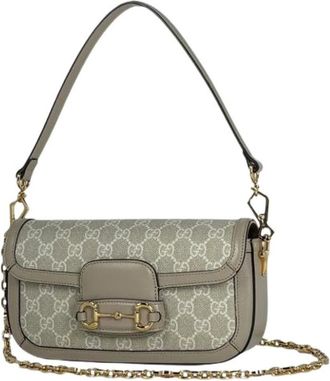 Gucci Sac bandouli&egrave;re Horsebit Pre-owned - Femme - Pre-owned - Beige - Taille: ONE Size