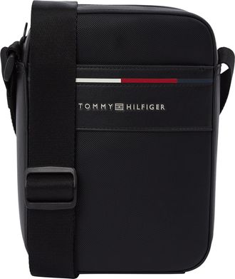 Tommy Hilfiger Herren Crossbody Bag Tasche Foundation Mini Reporter mit Logo, Schwarz (Black), Einheitsgröße