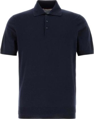 Brunello Cucinelli Homme, Tops, Bleu, Taille: 2XL Polo Sweater