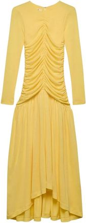 Bite Studios Femme, Robes, Jaune, Taille: 40 FR Robe Maxi Manches Longues Ajust&eacute;e