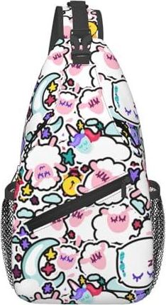 Generic Moutons Endormis Mignons Sac &Agrave; Bandouli&egrave;re Pratique Sling Bag Antivol Sac &Agrave; Dos Bandouli&egrave;re Pour Quotidien Excursion Homme