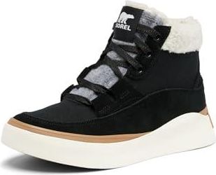 Sorel Femme Out N About 4 Mid Sneaker Wp, Black Sea Salt, 38 EU