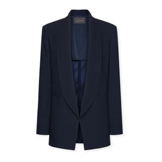 Elena Miro Strukturierter Cr&ecirc;pe-Blazer - - Jackets - Damen - Blau - L