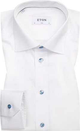 Eton Herren Hemd weiß Slim Fit
