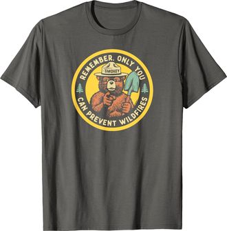 Giant Step Design Co. Remember Only You Can Prevent Wildfires Pointing Smokey Bear T-Shirt