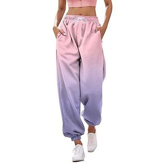 Generico Pantalon de surv&ecirc;tement femme taille haute pantalon de jogging pour femme avec cordon de serrage dhiver pantalon de surv&ecirc;tement ample avec poches douc