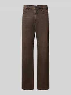 Review Straight Fit Jeans aus reiner Baumwolle im Used-Look