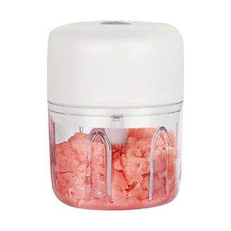 Generic Robot culinaire &eacute;lectrique - Petit hachoir &agrave; l&eacute;gumes sans fil, coupe-l&eacute;gumes en acier inoxydable 304, mini-d&eacute;s portable rechargeable, gadget de cuisin