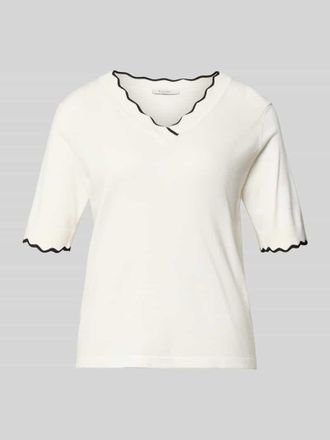 b.young Strickshirt aus Viskose-Mix mit Kontraststreifen Modell MORLA