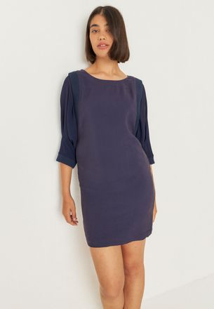 SKFK Damen vegan Kleid Adaie Marineblau