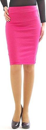 YESET Jupe Crayon Midi Jupe Jupe midi Longueur Genou Business Stretch Moulant - Rose, L-XL