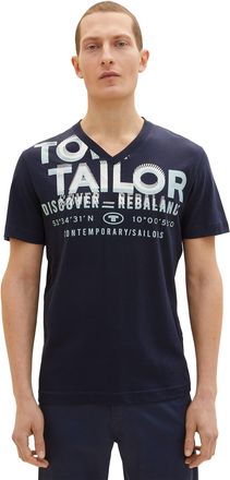 Tom Tailor Herren 1035657 T-Shirt, 10668 - Sky Captain Blue, L