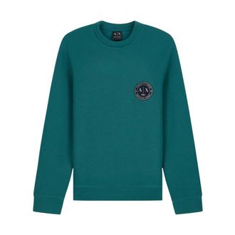 A|X Armani Exchange Sweatshirt aus gebondetem Stretch-Piqu&eacute;-Baumwollmix - - Sweatshirts & Hoodies - Herren - Blau - M