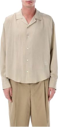 Ami Homme, Chemises, Beige, Taille: M Silk L/S Shirt