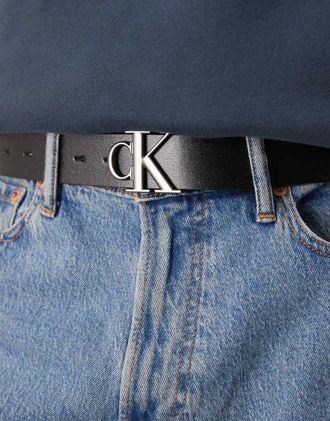 Calvin Klein Jeans Ceinture à logo - Noir